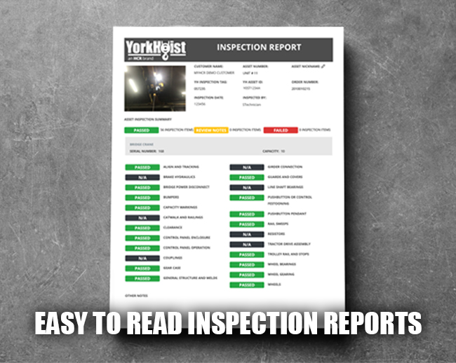 OSHA Compliant Inspections & PM | YorkHoist Crane and Hoist